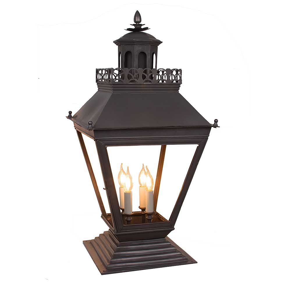 Chateau Large Solid Brass 4 Light Gate Lantern
