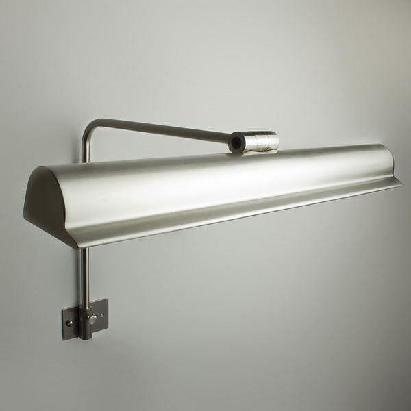 Harvard Frame Mounted Picture Light In Brushed Nickel 35cm